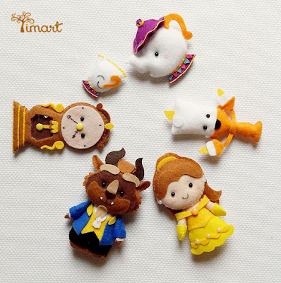 Timart: Apostila - Bela e a Fera Pocket em Feltro