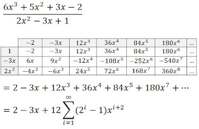 mathrecreation: dividing polynomials: the backwards reverse tabular method