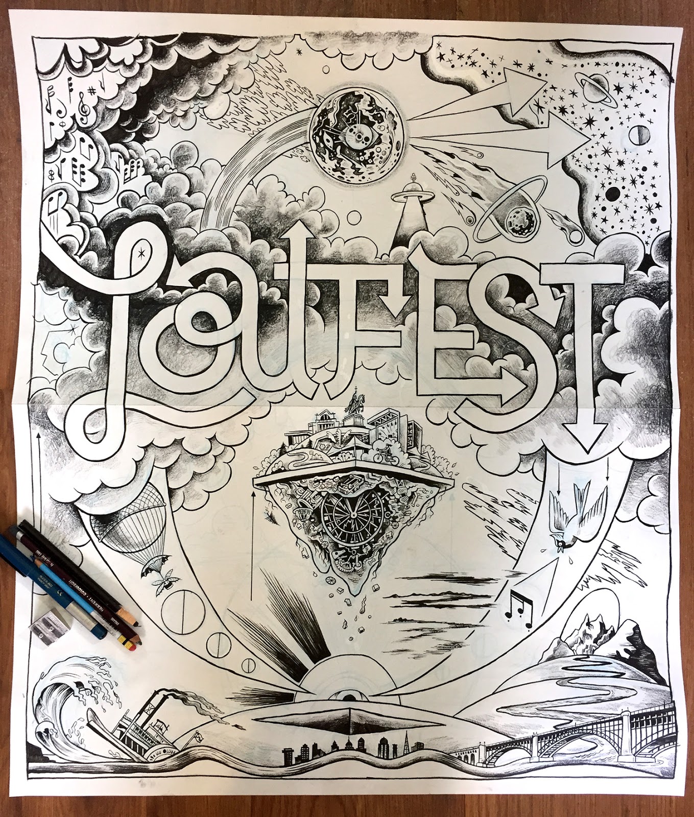 Zettwoch's Suitcase: LouFest 2016 Poster