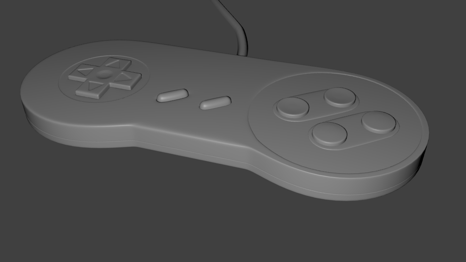 Shane's 3D Blender Models: SNES controller