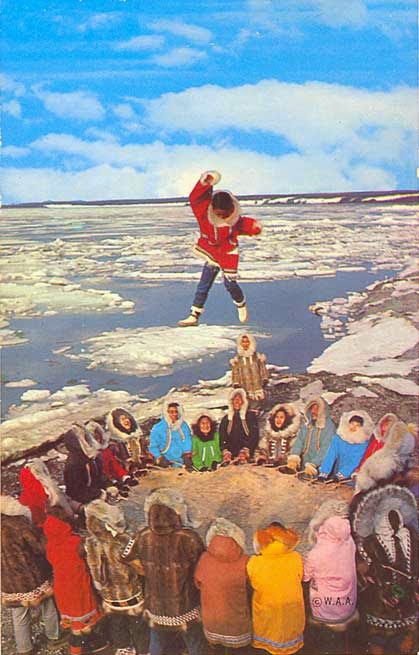 *Postcard Gems: Eskimos Blanket Tossing