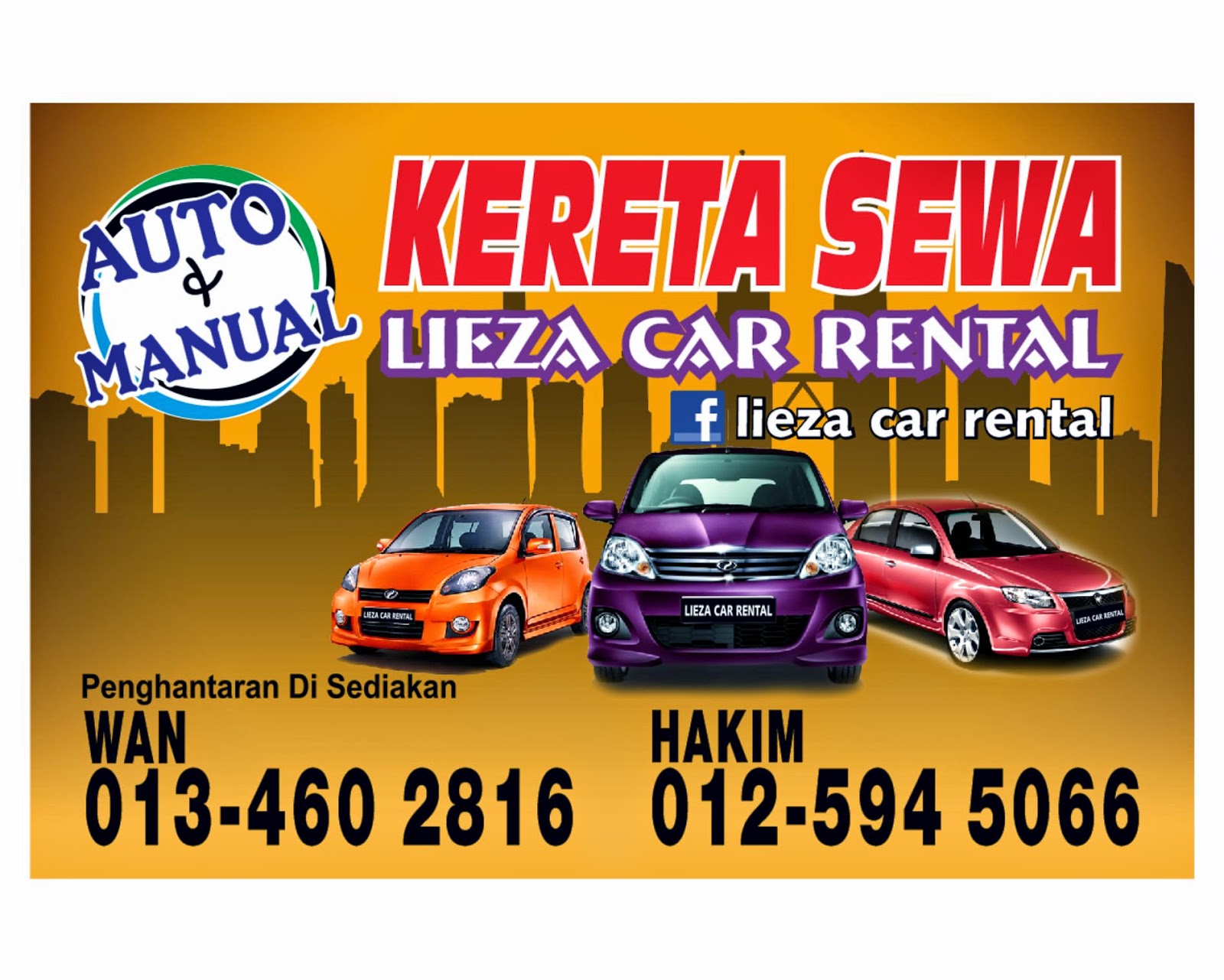 Kereta Sewa Penang.butterworth: LIEZA CAR RENTAL