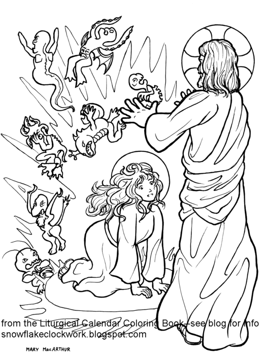 Jesus Casts Out Demons Coloring Page Coloring Pages