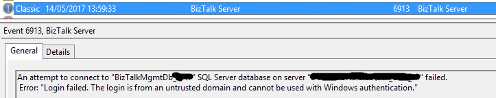 The Login is from an untrusted domain and cannot be used with Windows ...