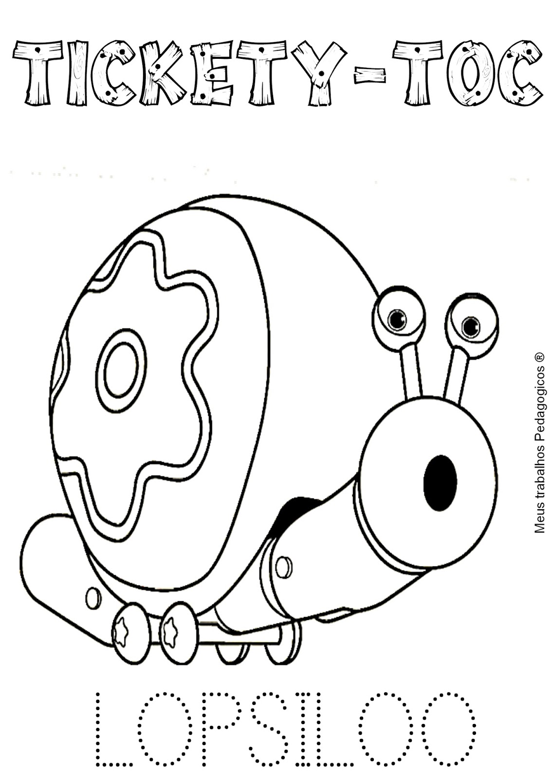 Colorir - Tickety Toc parte 1 ~ Espaço Infantil
