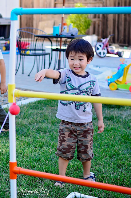 Phanessa's Crafts: DIY Ladder Ball Stand