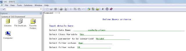 Ask Analytics: Create User Interface (UI) in SAS