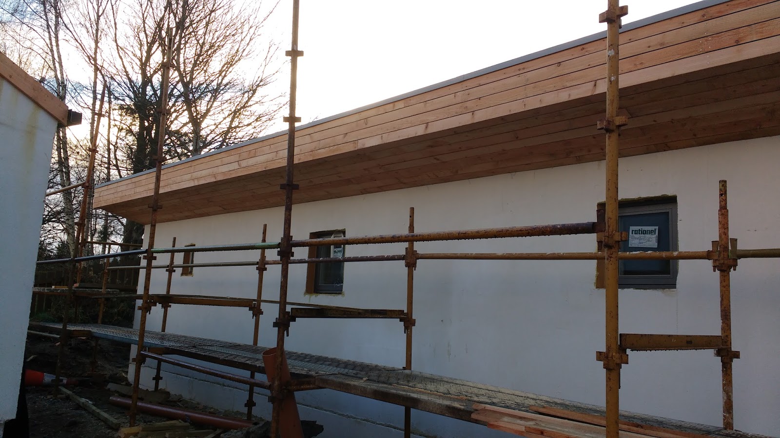 Auchlossen - new build in Aberdeenshire: Strengthening the overhang and ...