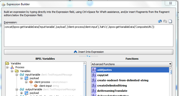 Learning SOA: How to enter next line in BPEL output