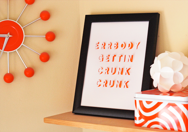 DIY posters with cut-out lettering | How About Orange