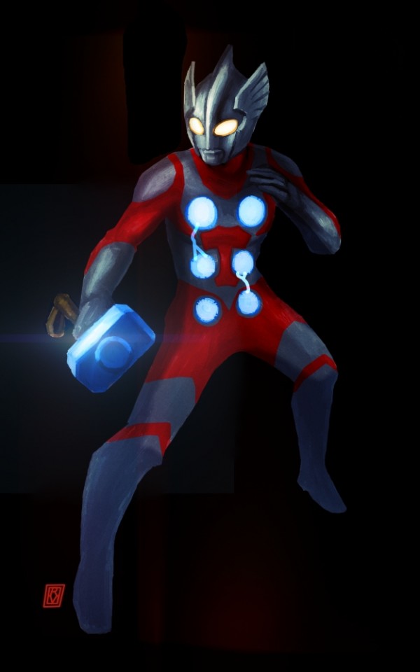 Fashion and Action: Ultraman Thor by Rick Vo - Epic Art of The Day!