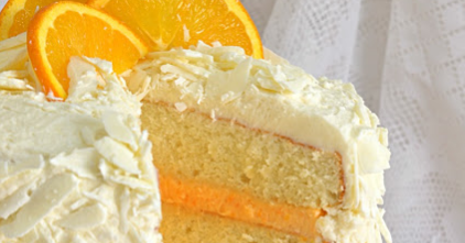 White Chocolate Orange Cream Filled Cake - Delicious Food