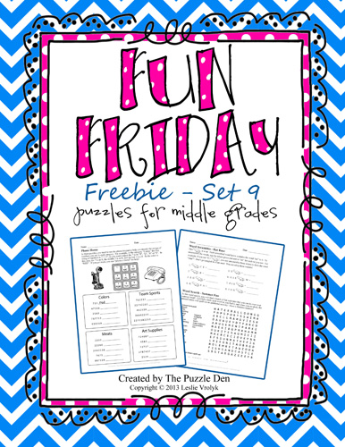 The Puzzle Den: Fun Friday Puzzle Packs