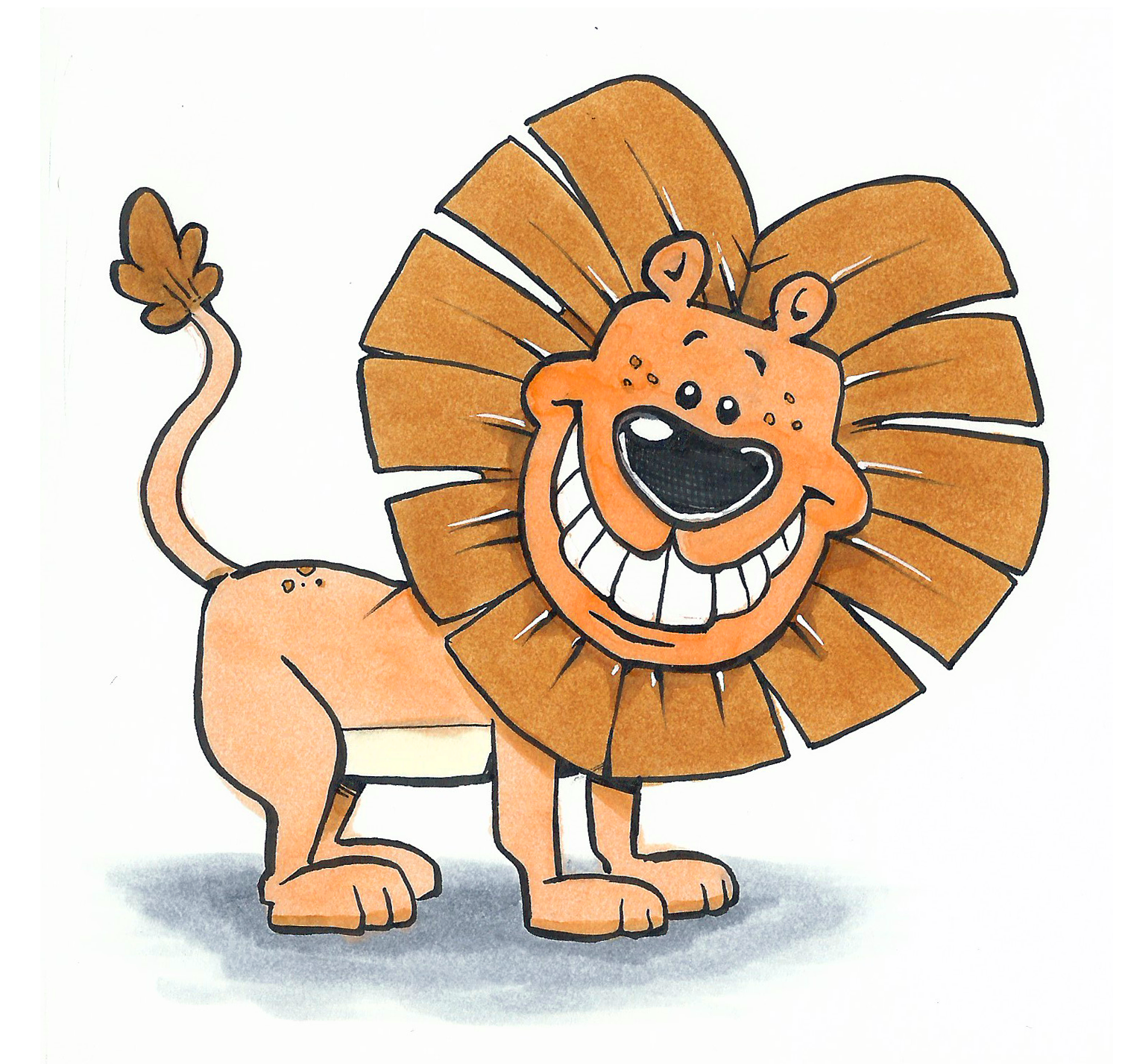 Arrrggghhh! Another @#$% Blog!: Daily Quick Sketch: Smilin' Lion