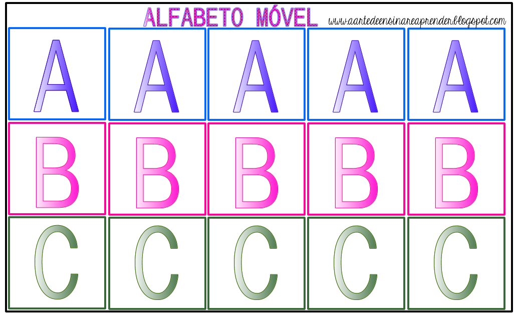 Alfabeto móvel - A Arte de Ensinar e Aprender