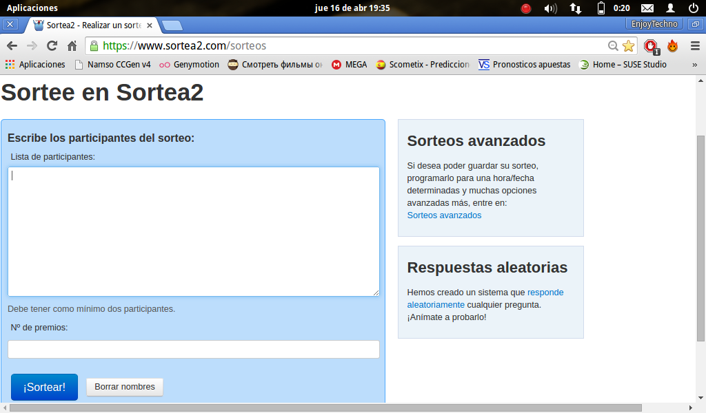 EnjoyTechno: Cómo sortear un premio | Cómo hacer un sorteo