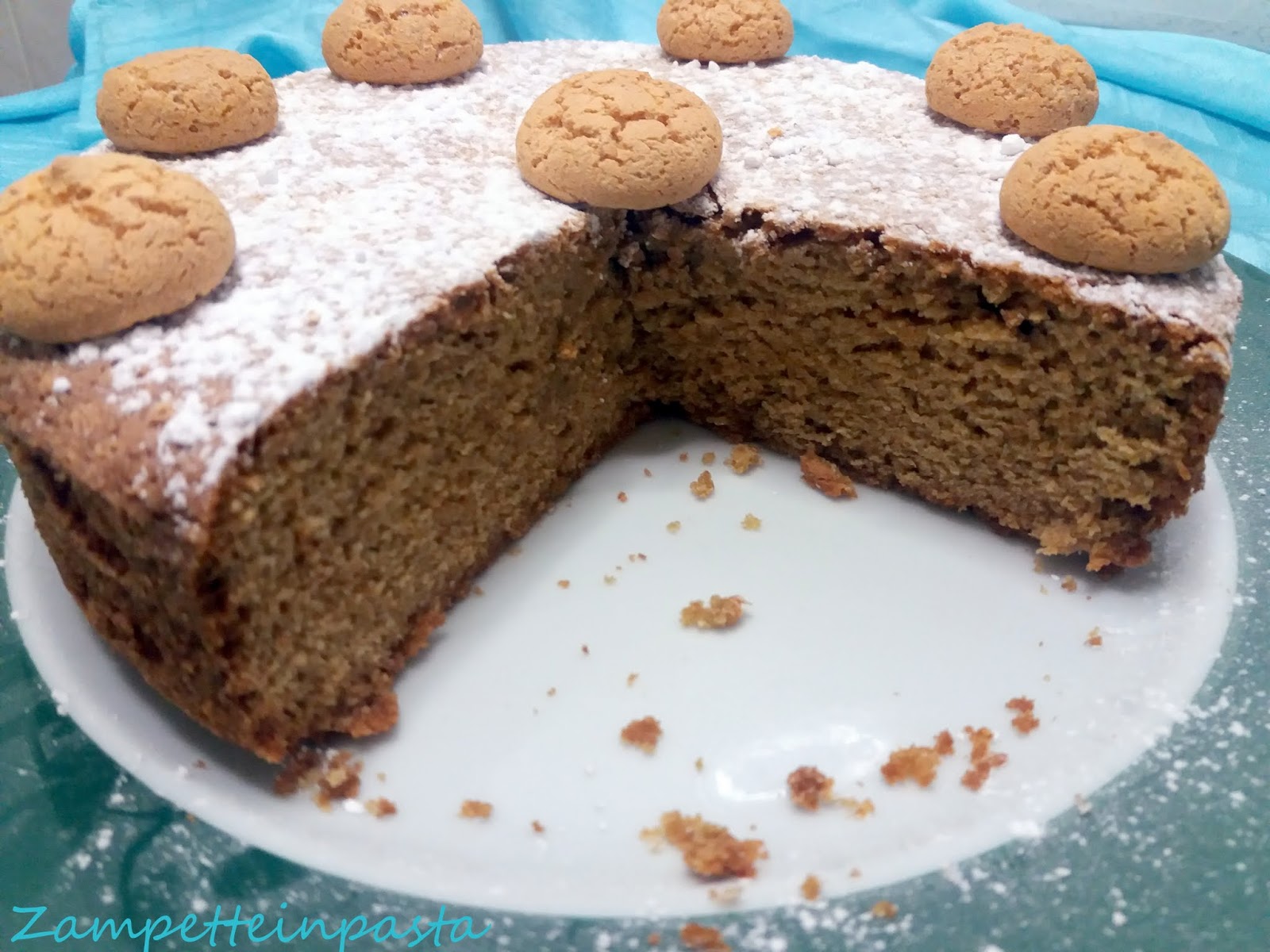 TORTA DI AMARETTI (senza latticini) | ZAMPETTE IN PASTA
