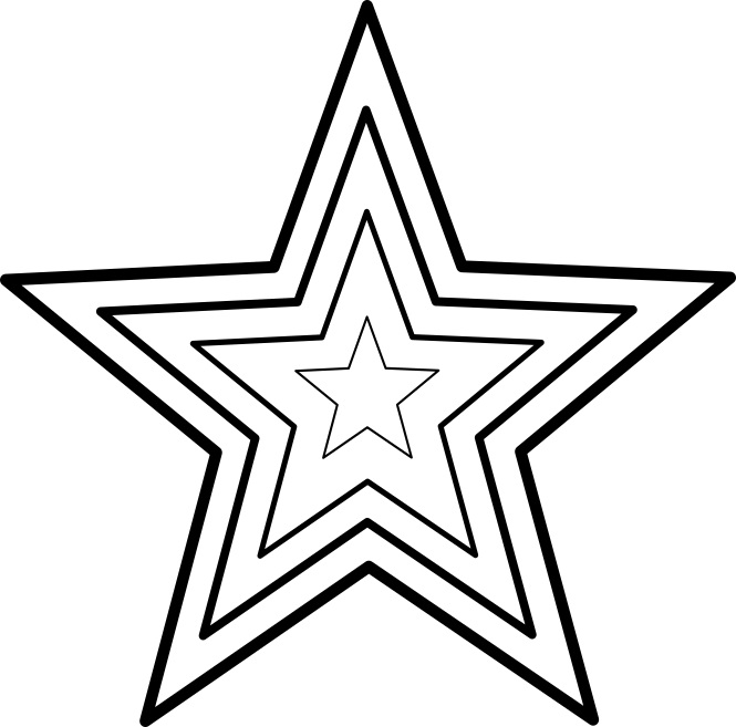 Free Colouring Paper for Kids: Stars-easy coloring pages for kids