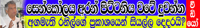 welcome to luckyceylon site !!: Ranil speaks about Senkolaya