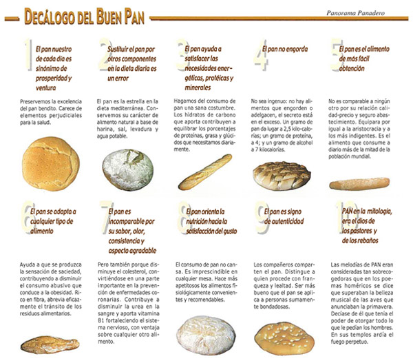El guisaico: DECALOGO DEL BUEN PAN
