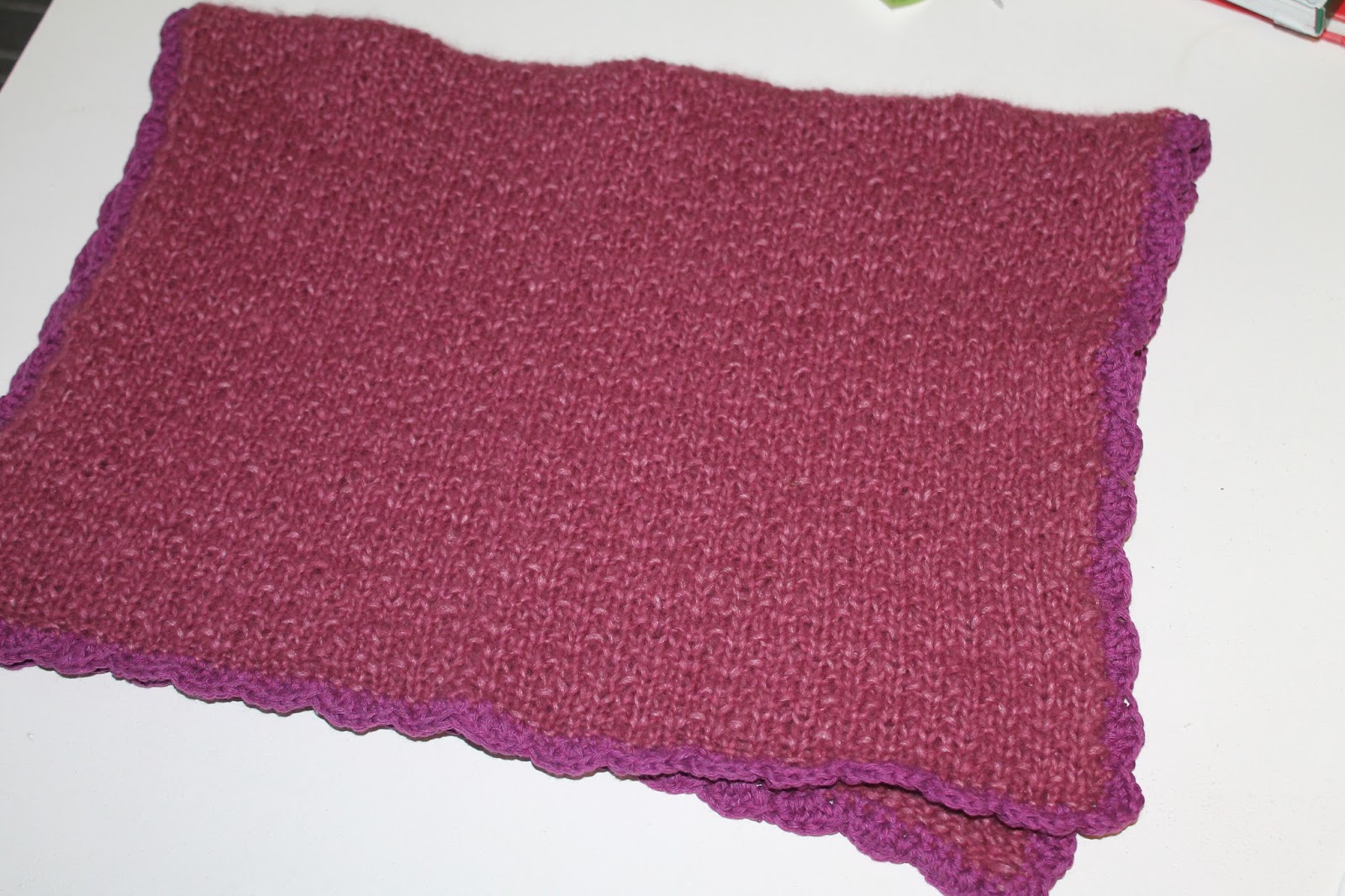 lindas allehanda: stickad babyfilt