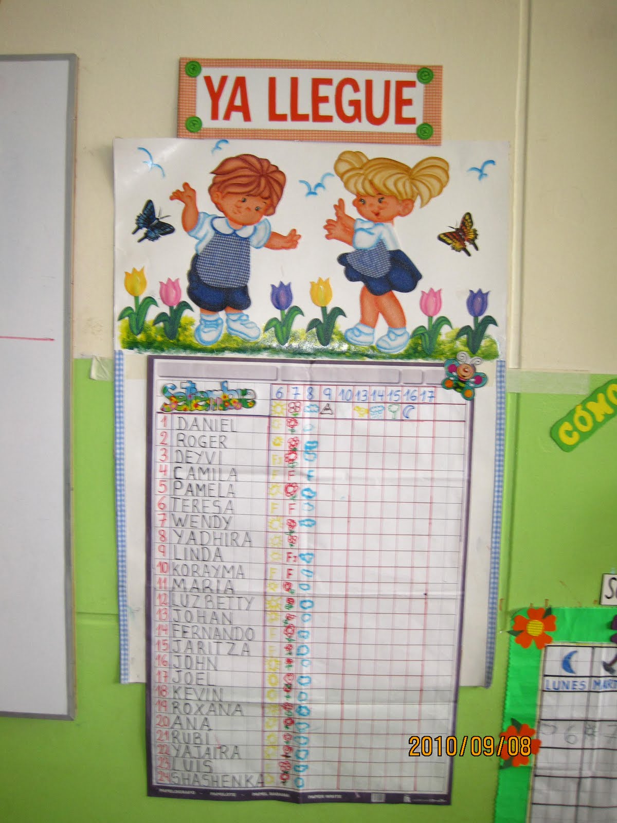 Carteles de asistencia para preescolar - Imagui