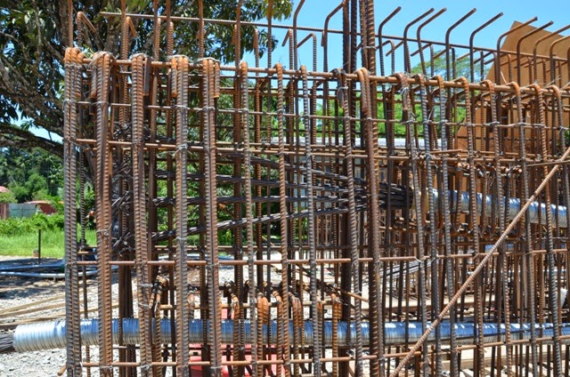 Construction of a new bridge at Dambai, Penampang, Sabah: May 2014