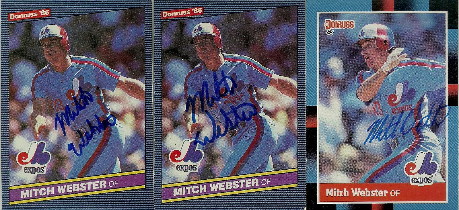Hell's Valuable Collectibles: Mitch Webster: 3 Autographed Cards