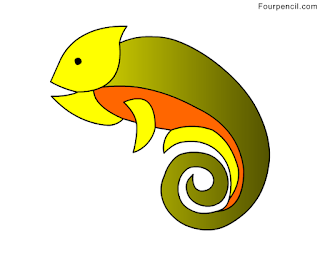 FourPencil: How to draw a Reptile for kids - step by step