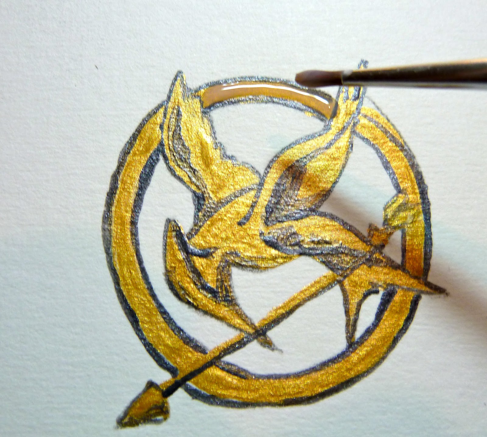 Make it easy crafts: Easy to make Paper Hunger Games Mocking jay pin