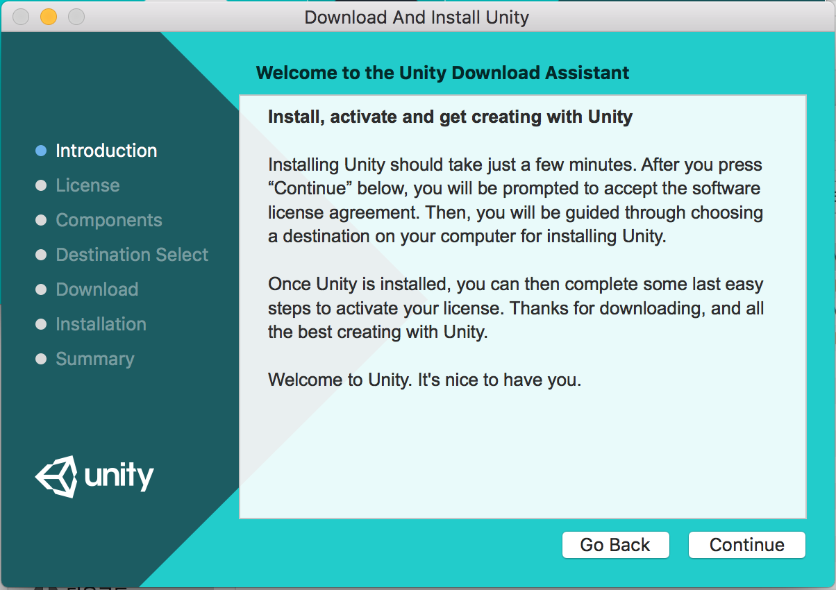 ARDUnity Project: 유니티(Unity) 설치