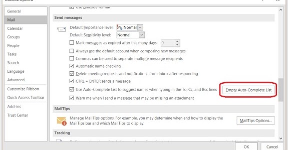 Lets Exchange: Clear Outlook AutoComplete Cache