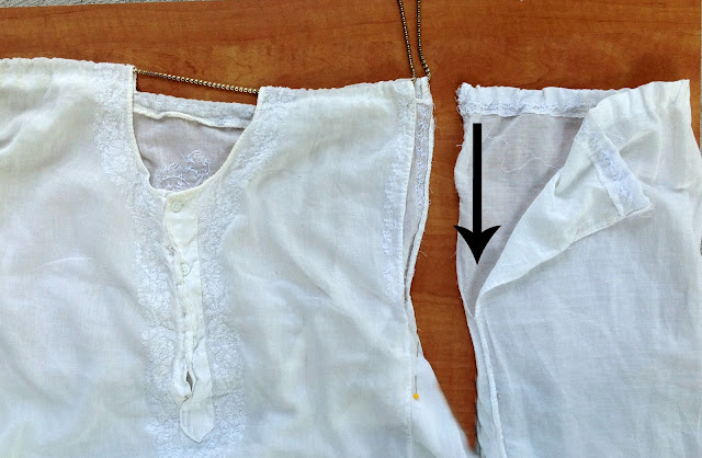 Trash To Couture: DIY Festival top from men's shirt.