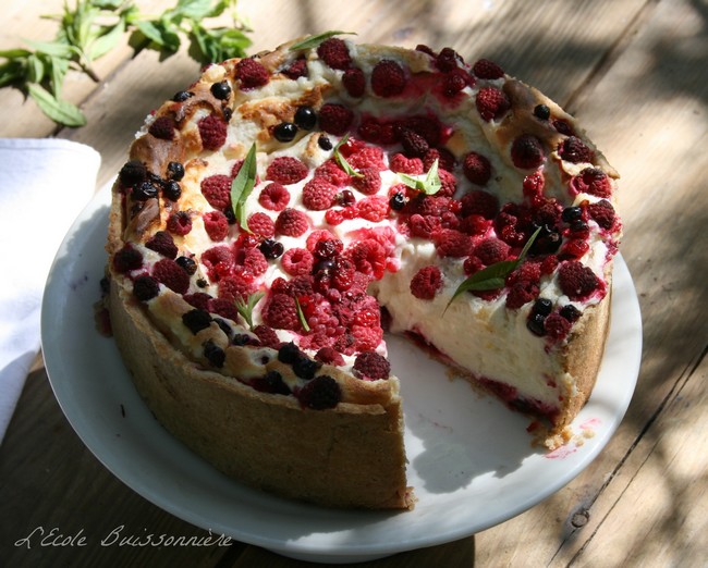 L'Ecole Buissonnière: Gâteau fromager aux fruits rouges