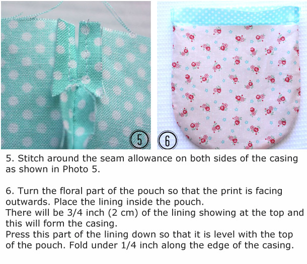 Pretty Drawstring Pouch Tutorial ~ Free-Tutorial.net