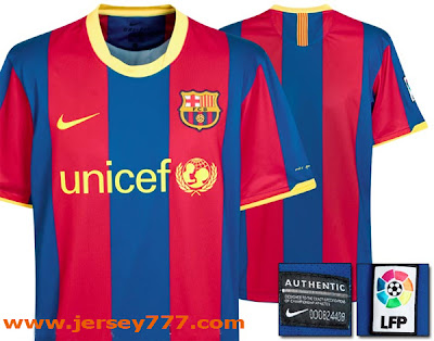 Soccer Jersey Culture: FC Barca 2010/2011 Nike Home Soccer Jersey