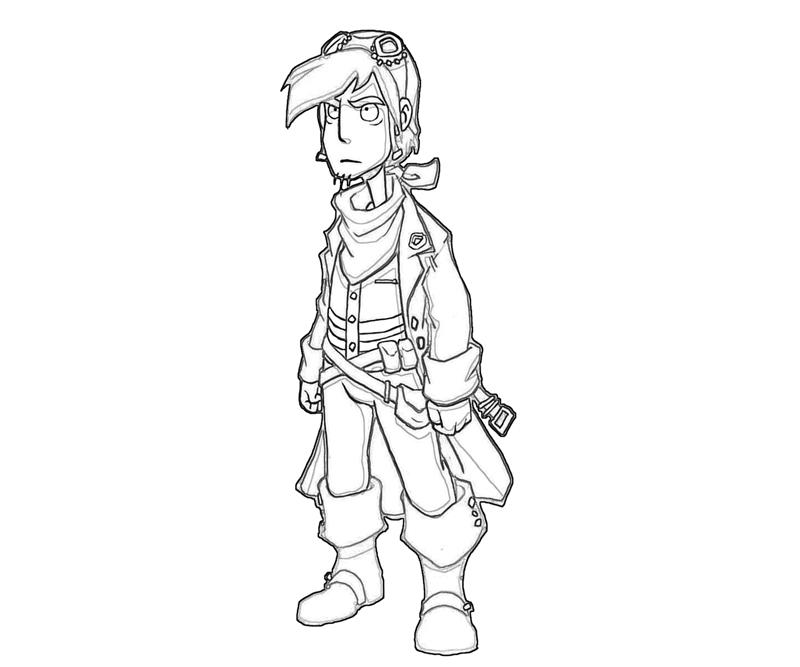 Rufus Deponia Character Sketch Coloring Page
