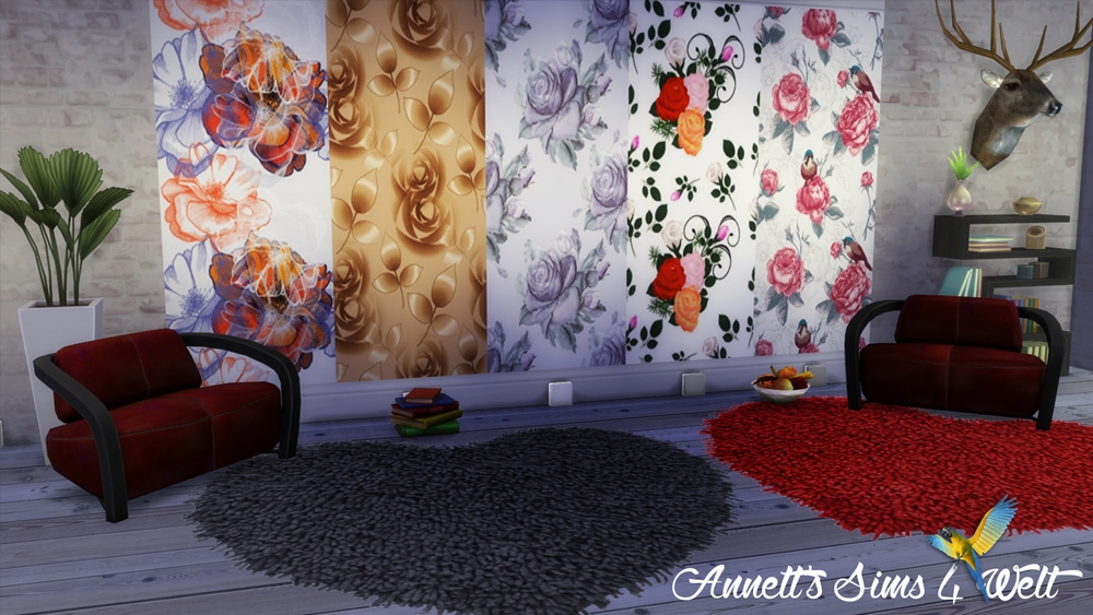 Sims 4 CC's - The Best: Mega Pack - 60 Rose Wallpapers
