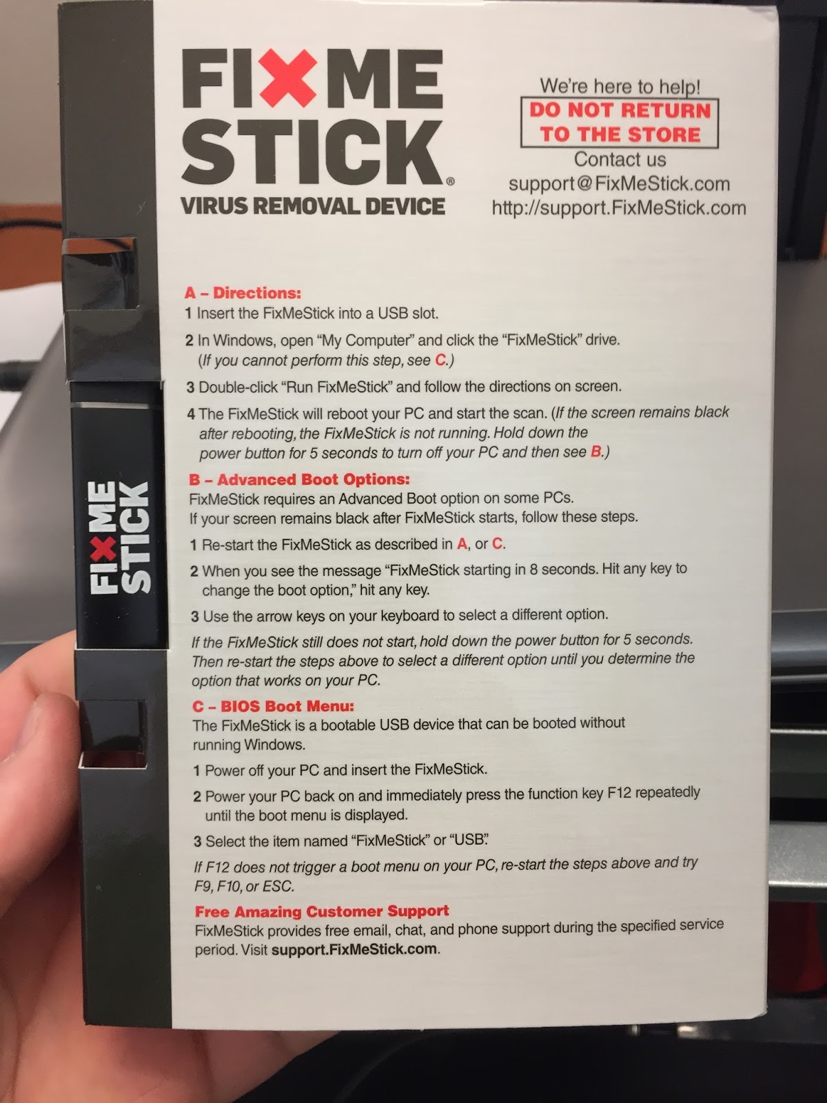 FixMe Stick - Virus Removal Device - StuffIveTried4U