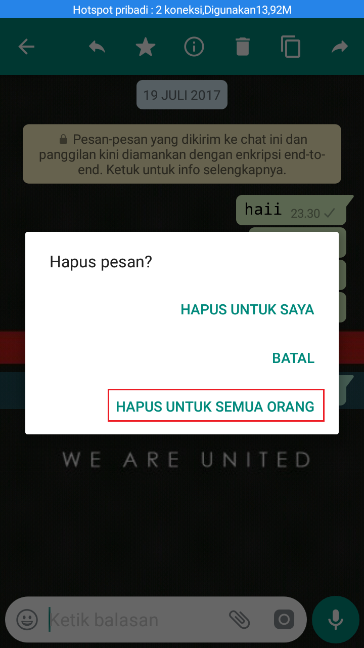 Cara Menghapus Pesan Di WhatsApp ~ demo giribig