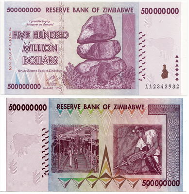 Randhawa's Bank Notes And Collectibles: Zimbabwe Bank Notes