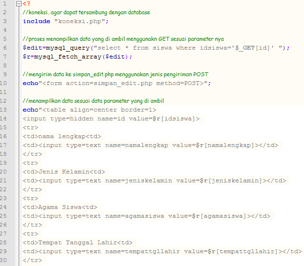 Membuat Script Edit Menggunakan PHP | TKJ Blackom Bray