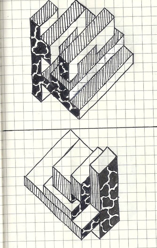 Georgia H: Experiment 2-axonometric drawings
