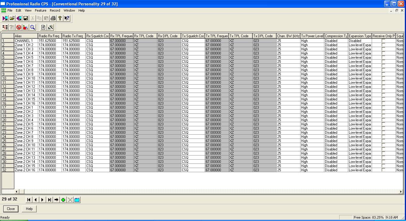Professional Radio CPS R06.12.05