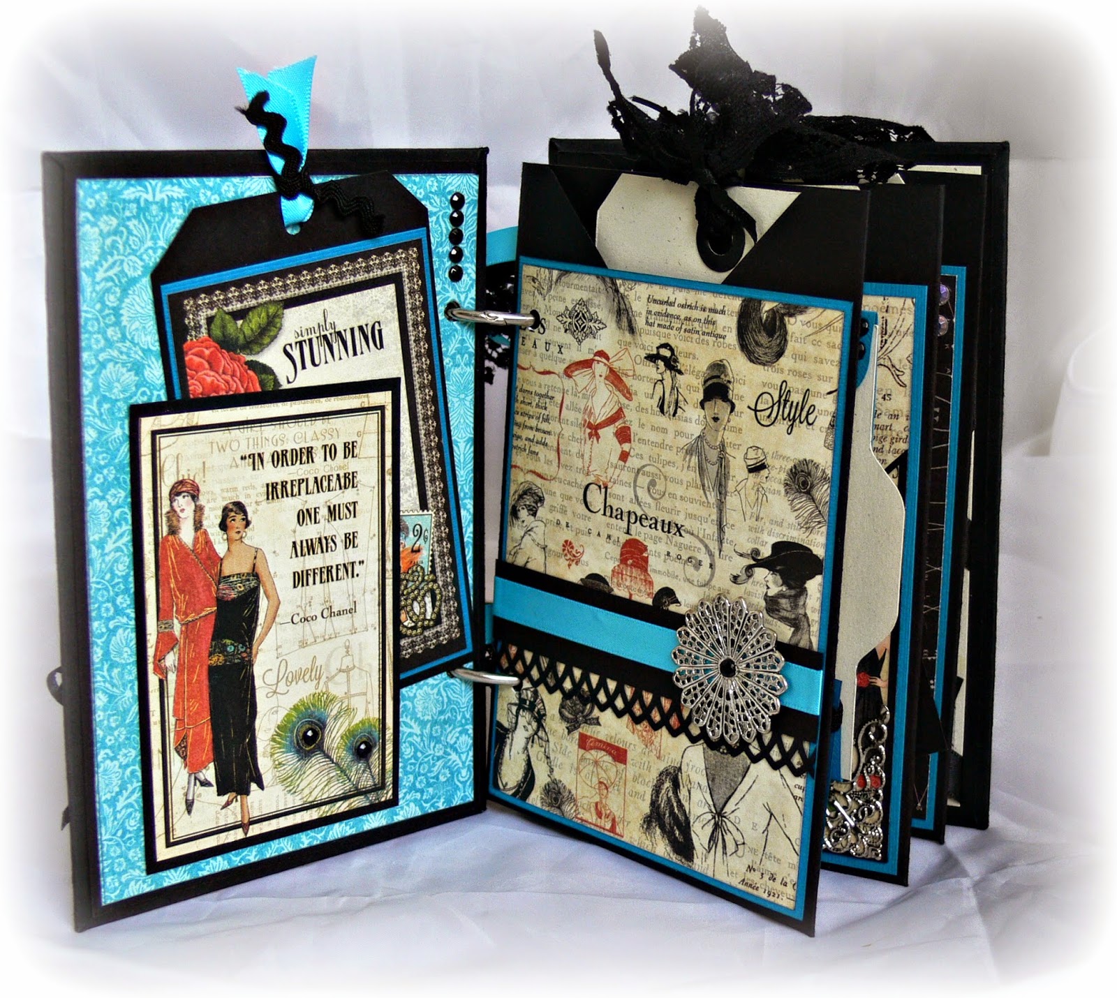 Just Love To Stamp: Graphic 45 mini album made using envelope board