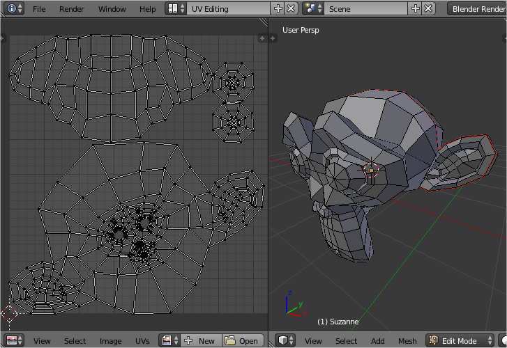 Still possible to have a ghost/outline on the texture from the faces ...
