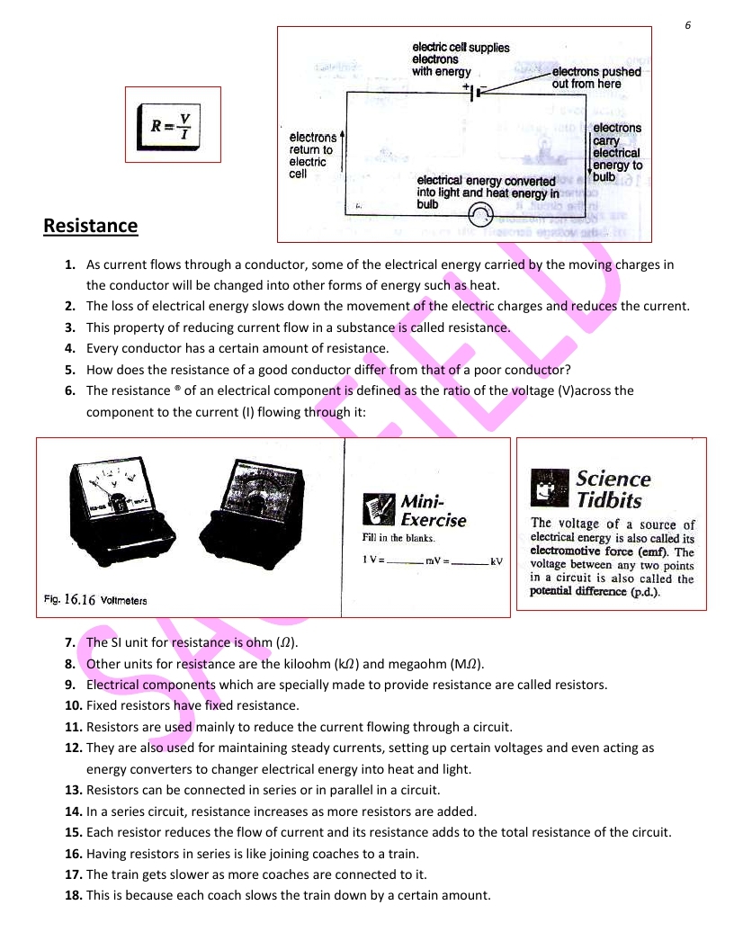 SCIENCE Secondary Two: Science Sec 2 Chapter 16