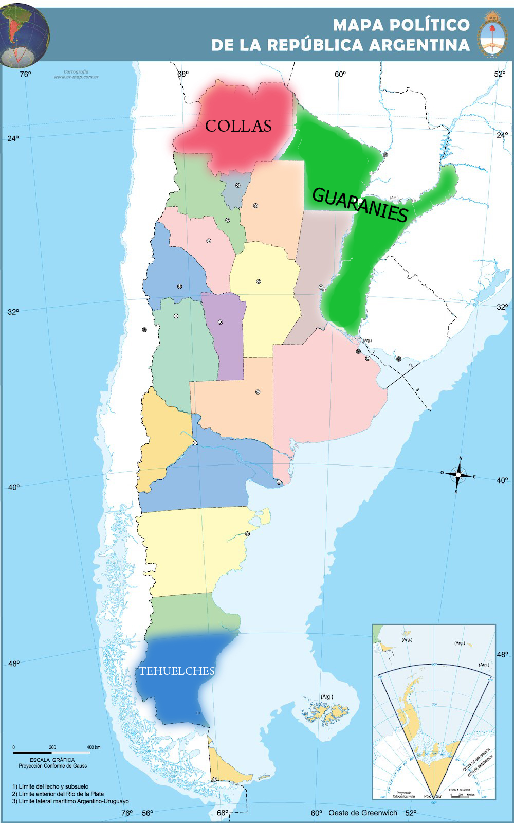 Antiguos dueños de la tierra argentina: MAPA PUEBLOS ORIGINARIOS