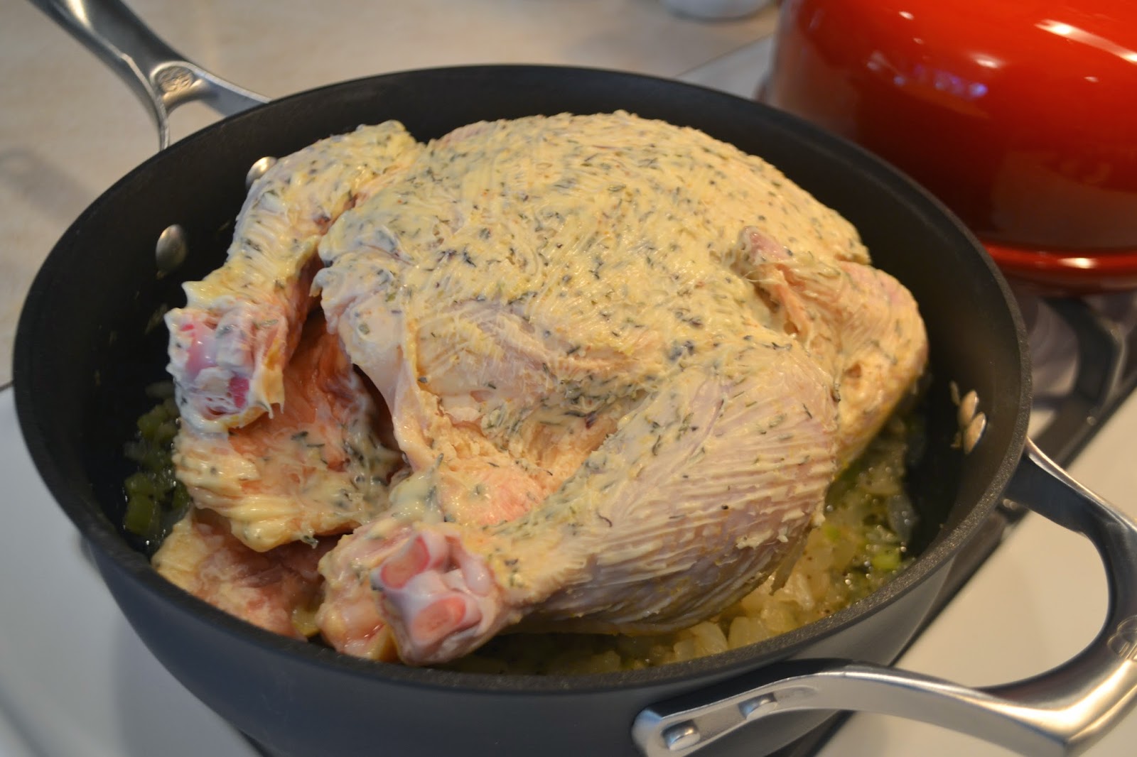 It's All About Purple: Skillet-Roasted Chicken and Stuffing