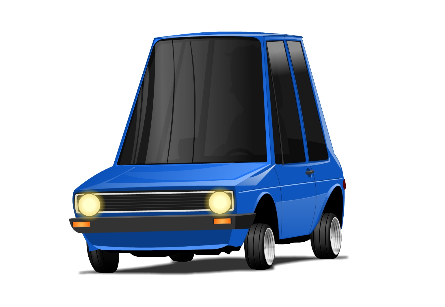 PEDRO ZANIN: VW Rabbit (Cartoon Vector)
